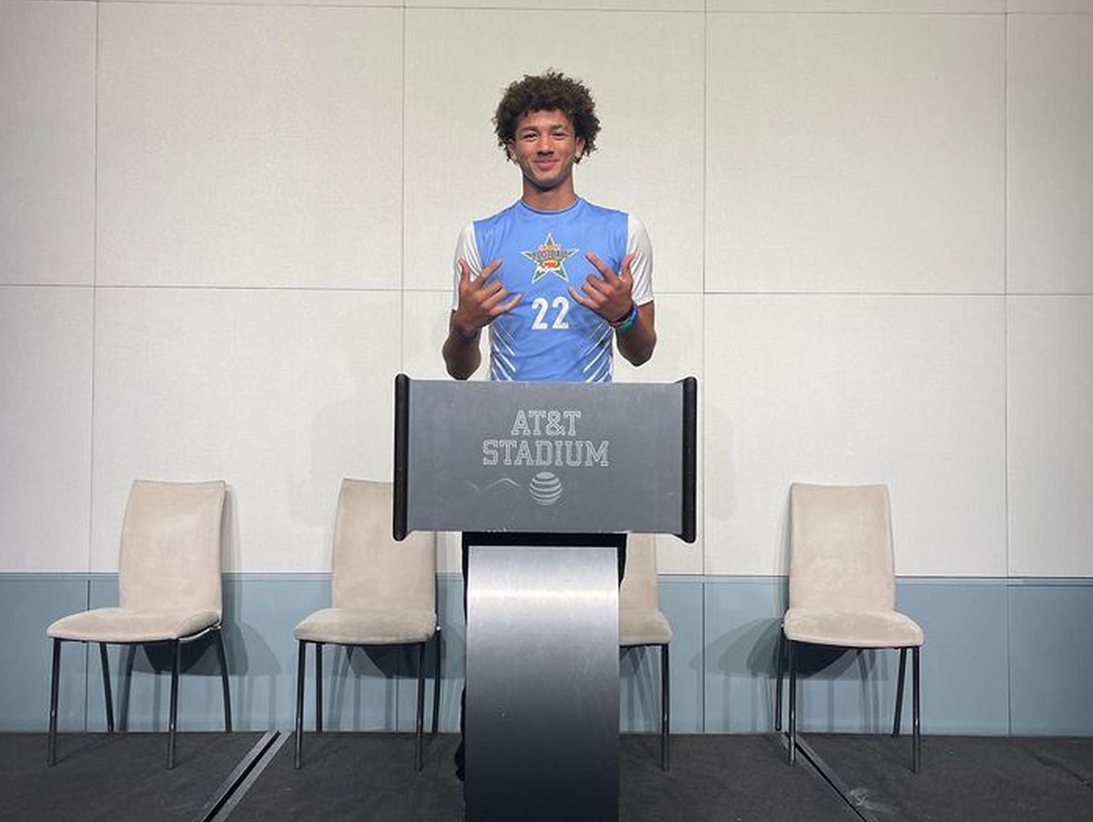 Bailey attends football camp at AT&T Stadium