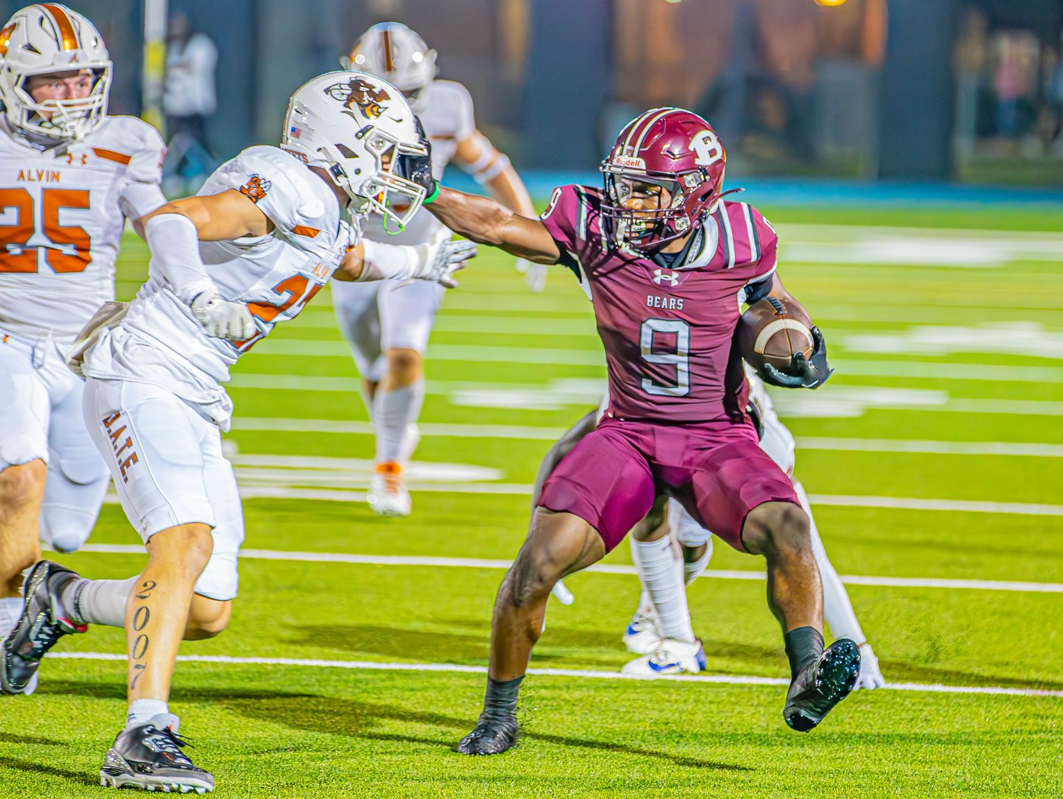 Bears offense rolls over Cougars 60-11