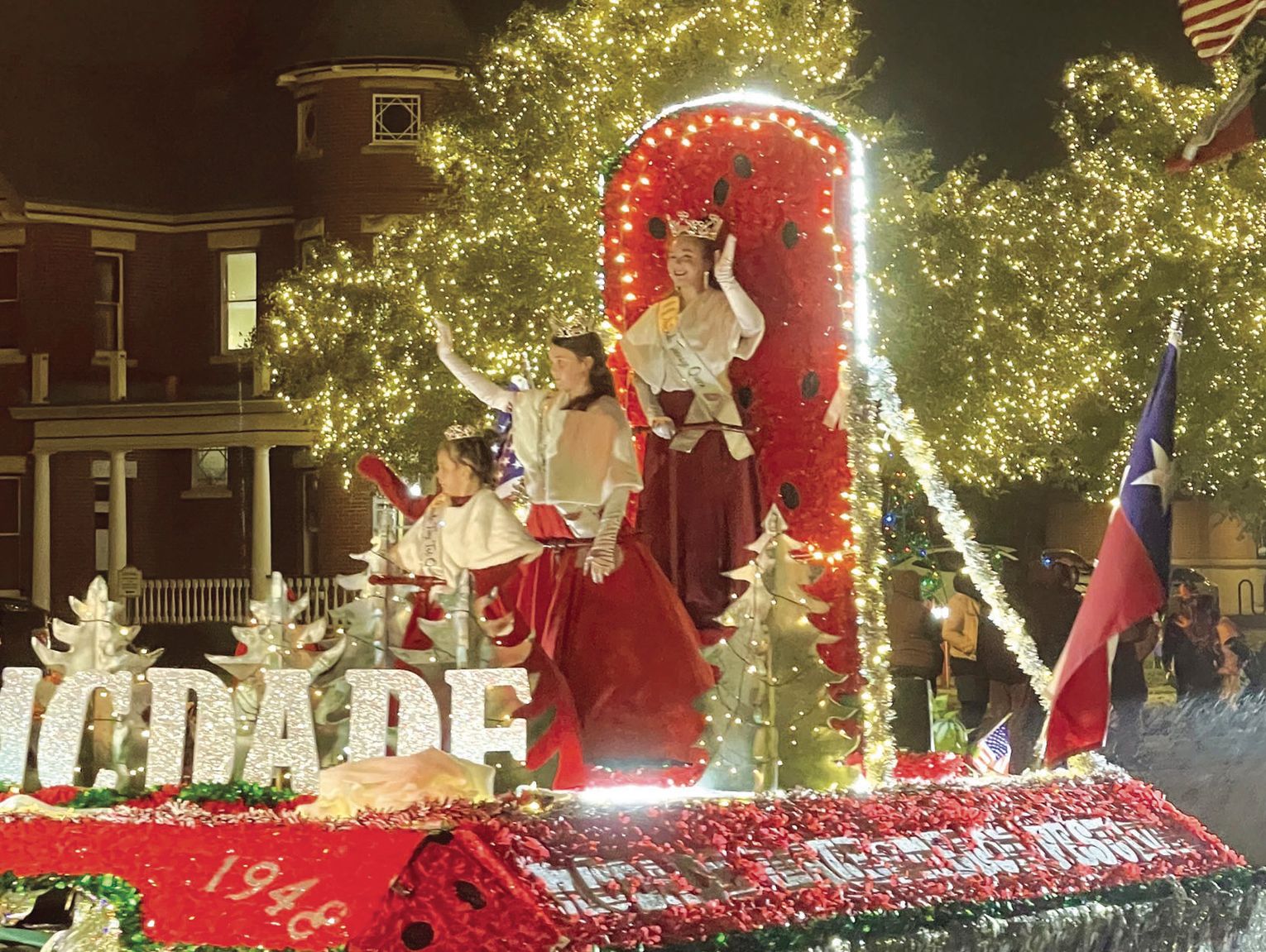 Lighted parade shines despite wet weather