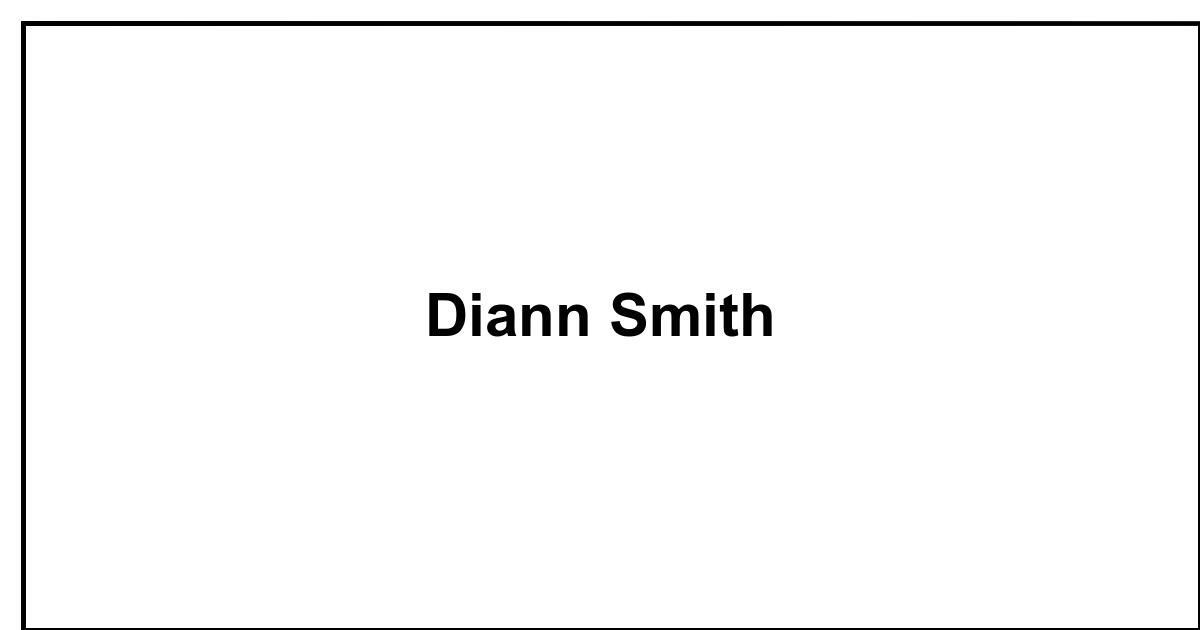 Obituary: Diann Smith